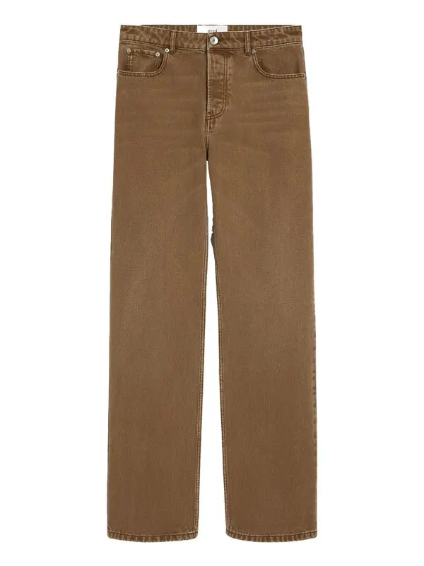 Ami Cotton Loose-fit Jeans - Hazelnut Color