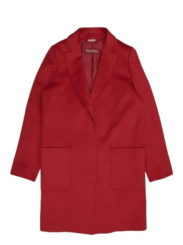 Max Mara Single-breasted Medium-length Coat - Red