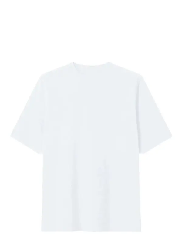 THE FRANKIE SHOP Ribbed Crewneck T-shirt With Padded Shoulders - White