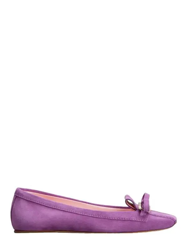 ROGER VIVIER Suede Virgule Ballerinas - Purple