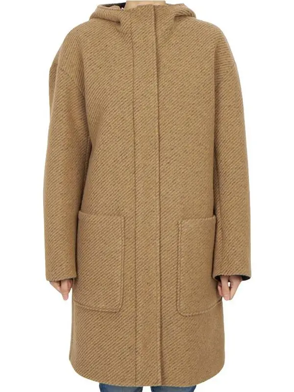 Max Mara Long Hooded Coat - Brown