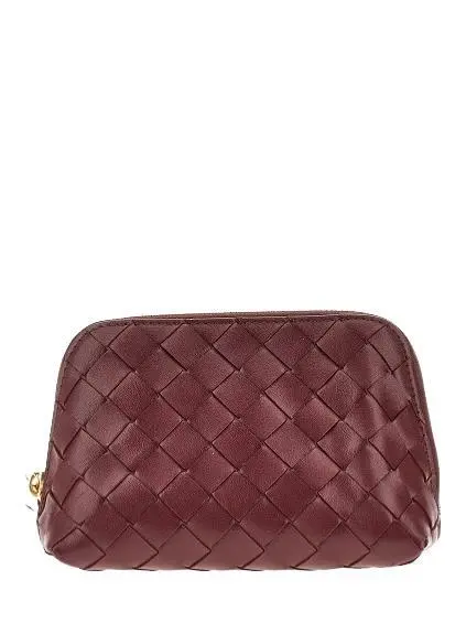 Bottega Veneta Woven Cosmetic Bag - Red