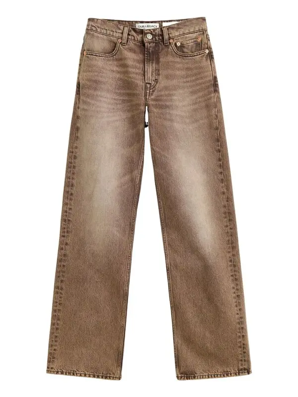 Our Legacy High-rise Wide-leg Jeans - Brown