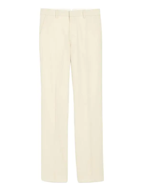Ami Straight Leg Trousers - White Cream
