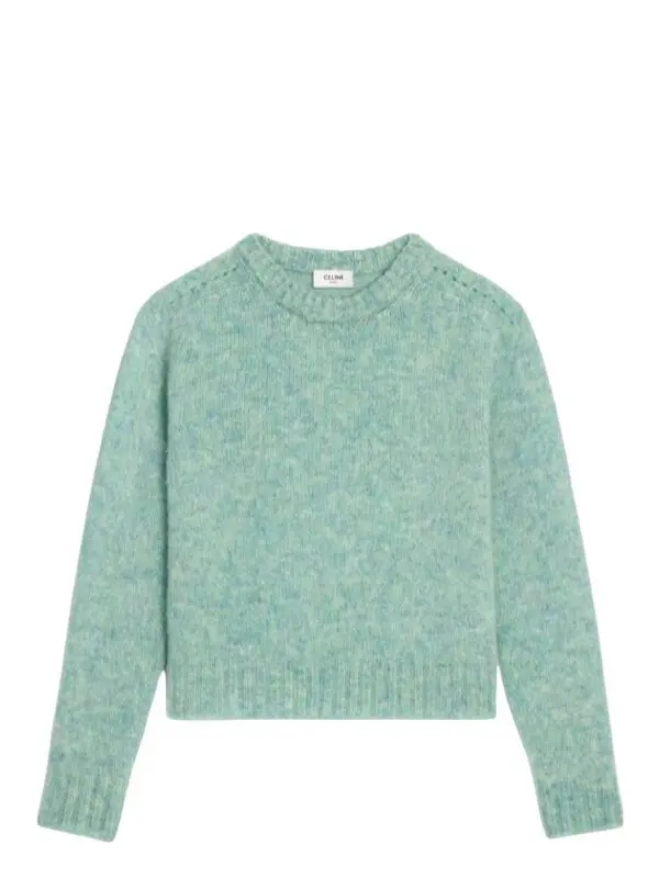 Celine Crewneck Sweater In Shetland Wool - Ice Mint