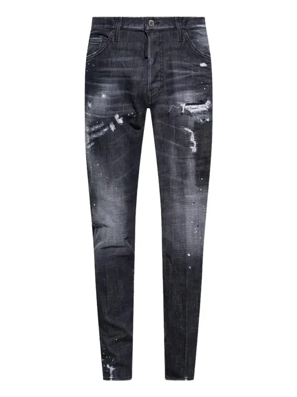 Dsquared2 Straight-leg Distressed Jeans - Black