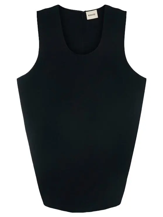 Khaite Nyona Double Face Crepe Mini Dress - Black
