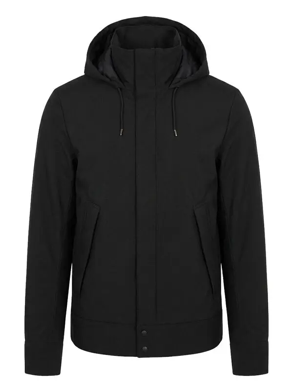 Gucci Hooded Drawstring Casual Jacket - Black