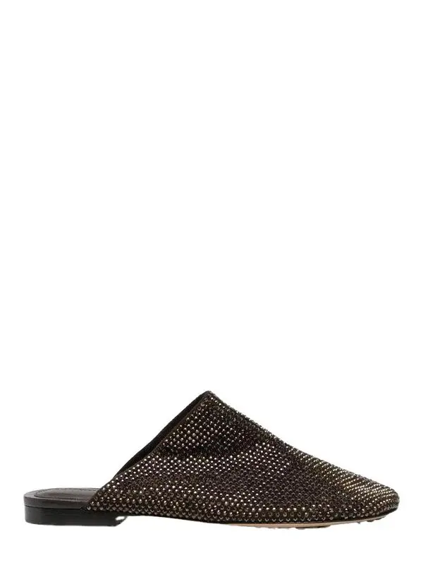 Bottega Veneta Embellished Slip-on Flats - Dark Chocolate