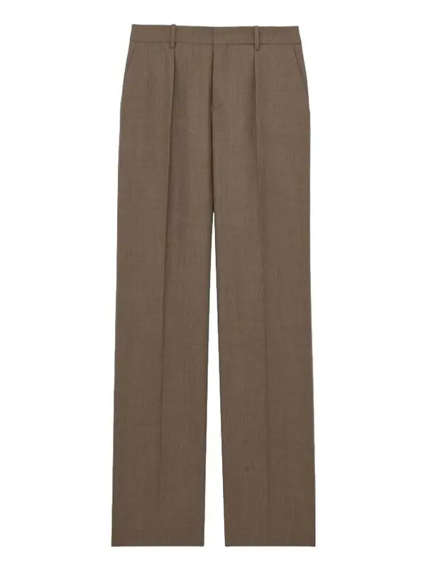 Saint Laurent Wool Trousers - Brown