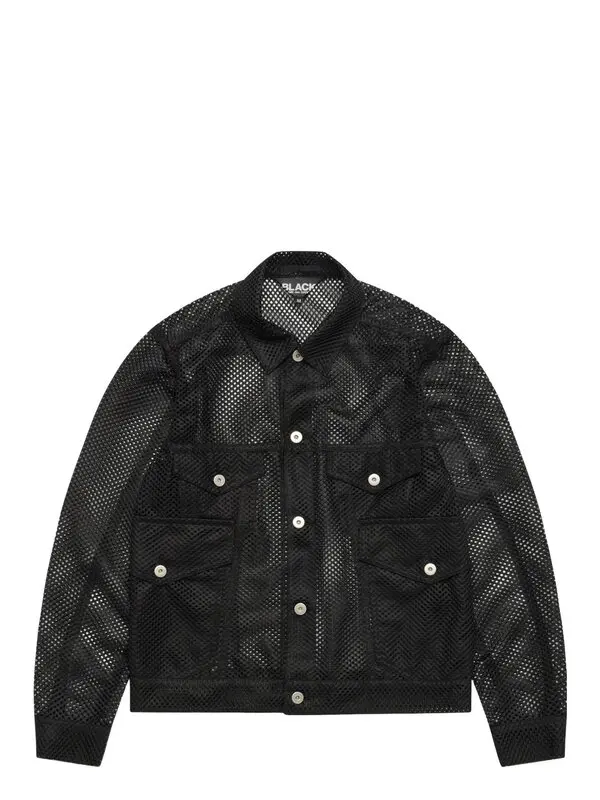 Comme Des Garçons Long Sleeve Mesh Jacket - Black