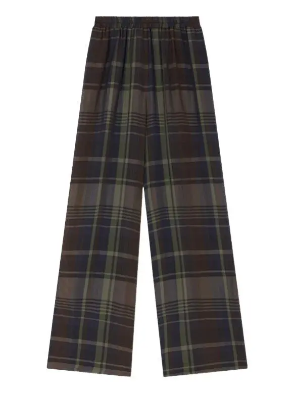 THE FRANKIE SHOP Baxter Sheer Track Pants - Navy Tartan