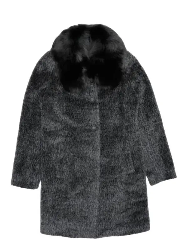 Max Mara Fur Collar Coat - Black