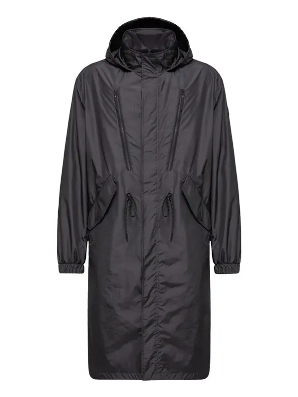 Moncler Aliso Hooded Rain Coat - Black