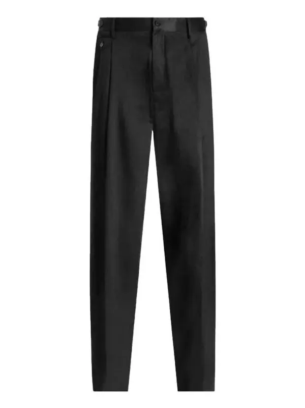 Dolce & Gabbana Pleated Gabardine Trousers - Black
