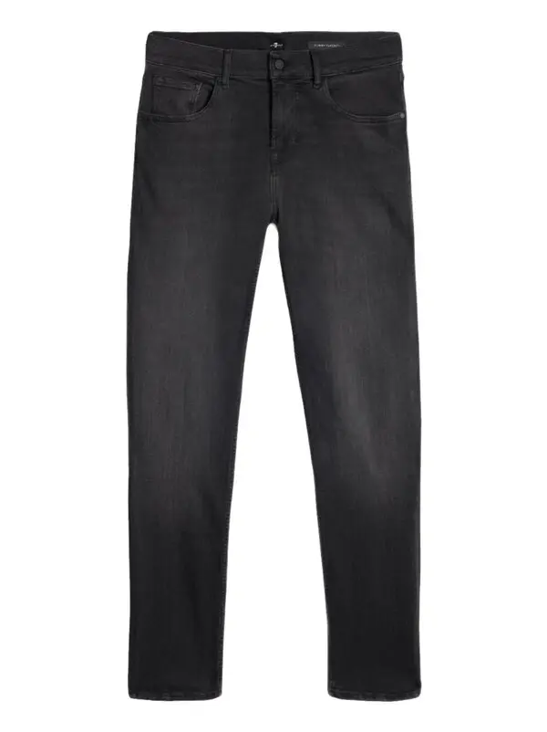 7 For All Mankind Slimmy Tapered Jeans Luxe Performance Plus Washed Black - Black Wash