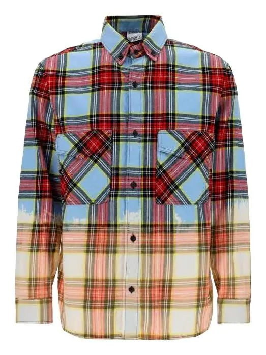 MARCELO BURLON COUNTY OF MILAN Checked Front Pockets Shirt - Multicolor