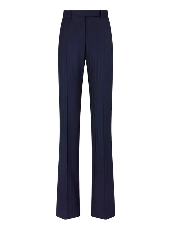 TOM FORD Tonal Stripe Tailored Straight Leg Pants - Black