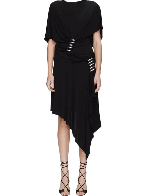 Christopher Esber Asymmetrical Draped Midi Skirt - Black