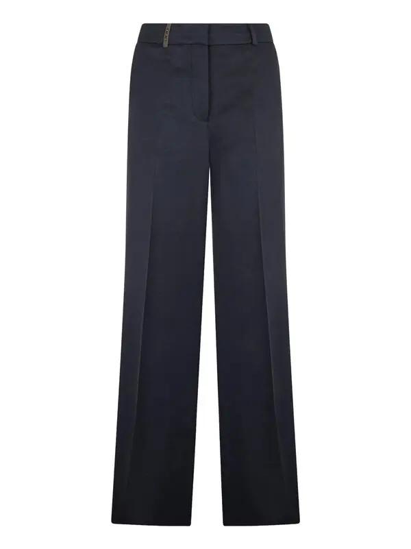 Peserico Pleated High-waist Trousers - Black