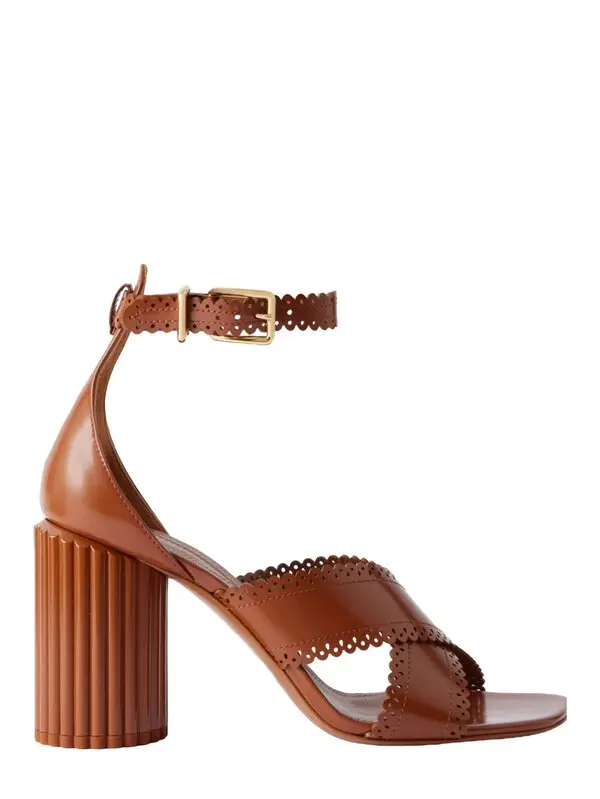 Zimmermann Eddie Fan-shaped High-heeled Sandals - Brown