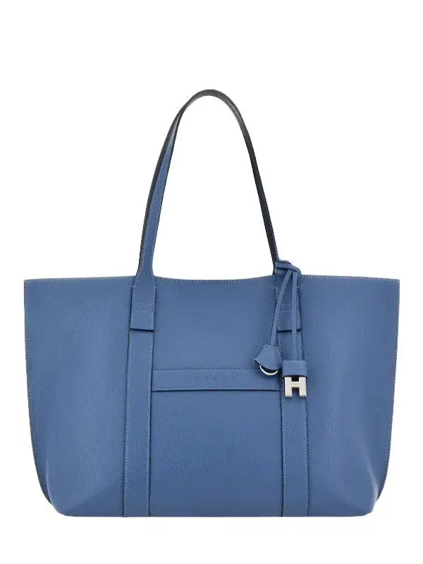 Hogan Hanging Accent Script Top Handle Bag - Light Blue