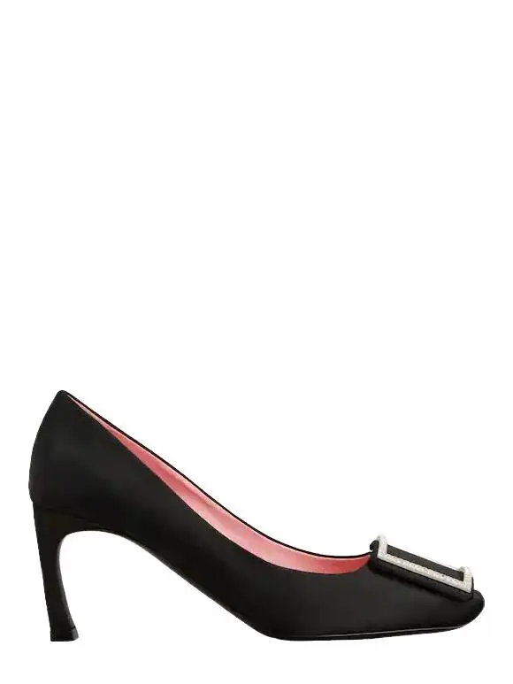 ROGER VIVIER Trompette Pumps In Satin - Black