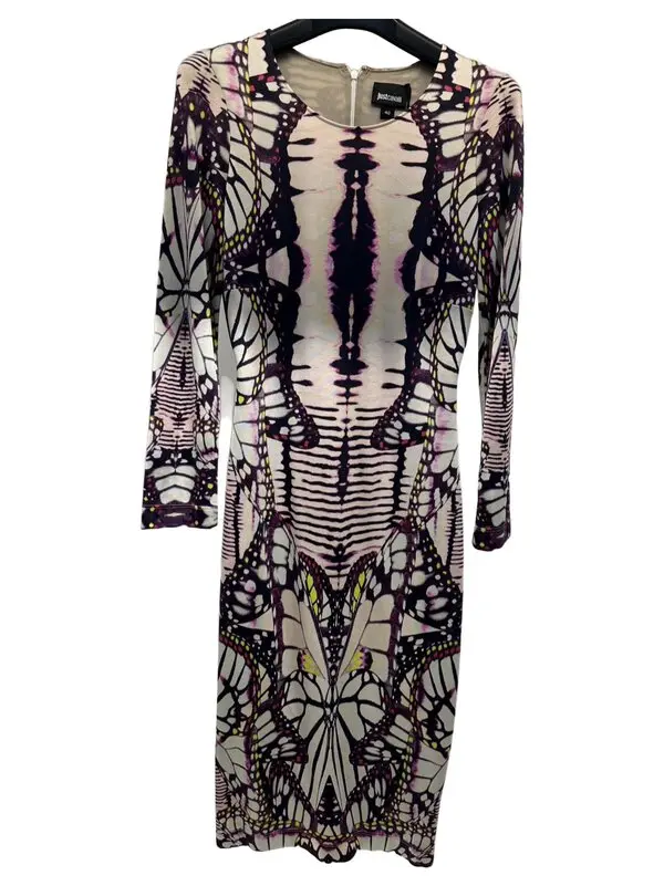 Just Cavalli Printed Long Sleeve Dress - Black