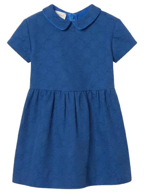 Gucci Gg Cotton Mini Dress - Blue