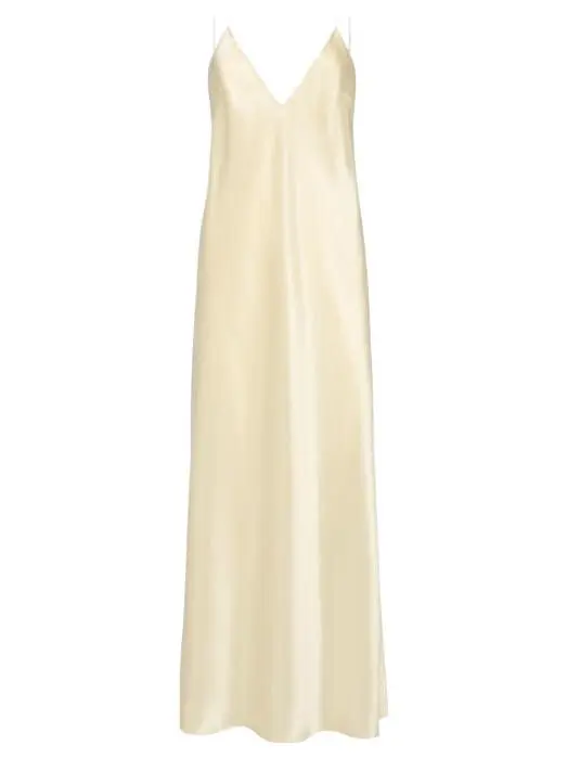 Khaite Taja Acetate Blend Long Dress - Nude