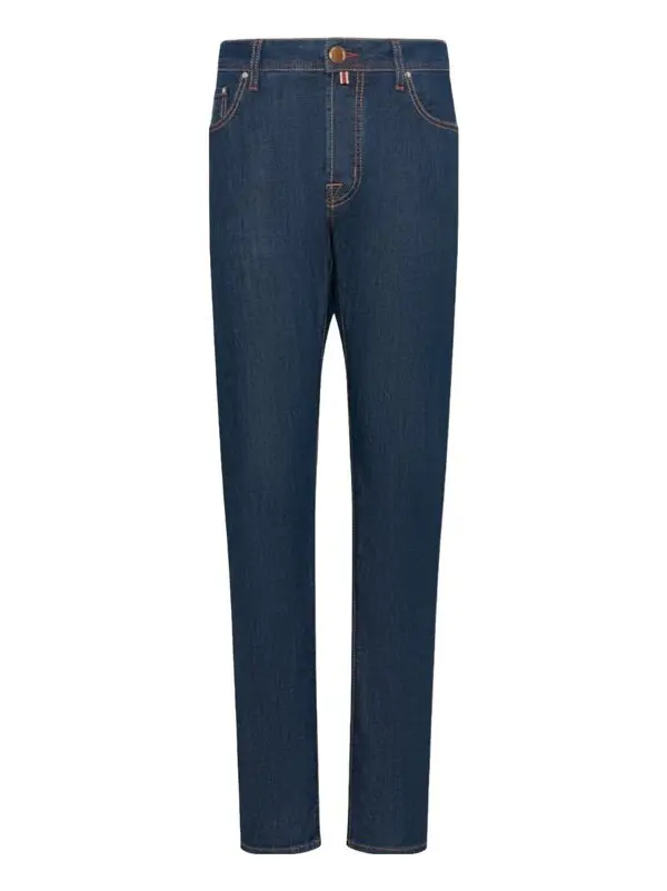 Jacob Cohen Logo-patch Contrast-stitch Jeans - Blue