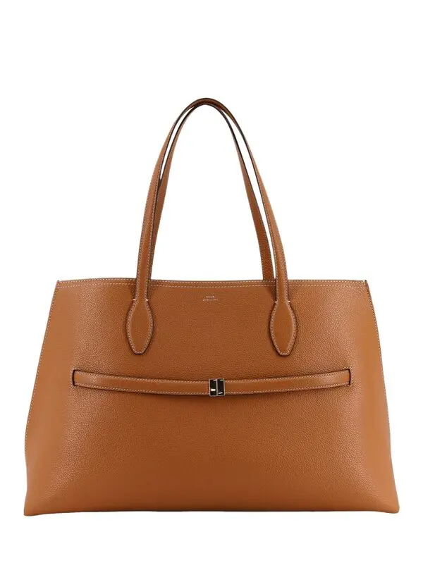 TOTEME Logo Detailed Shoulder Bag - Brown