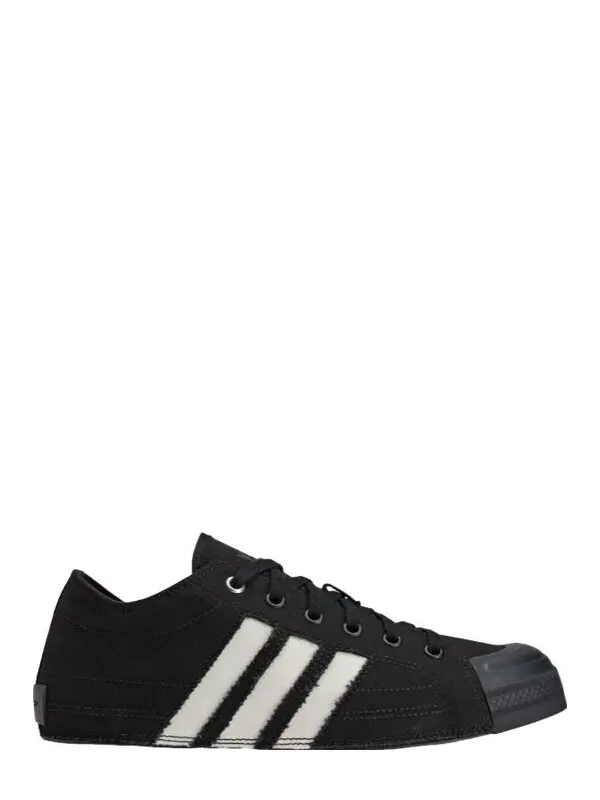 Y3 Nizza Lo Round Toe Lace-up Sneakers - Black/black/off-white
