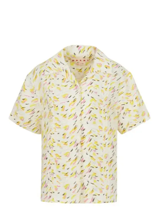 Marni Brushstroke Wave Printed Shirt - Yellow