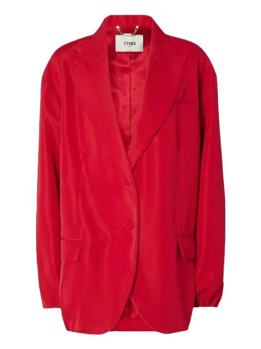 Fendi Belted Jacket - Red
