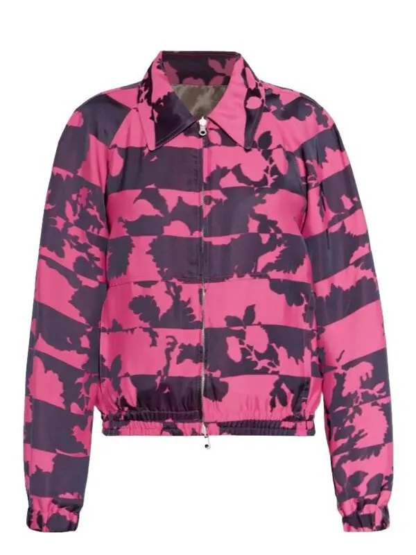 Dries Van Noten Printed Long Sleeve Casual Jacket - Black