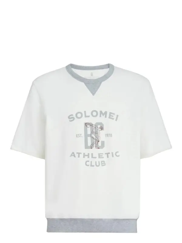Brunello Cucinelli Short Sleeved Crewneck T-shirt - Panama