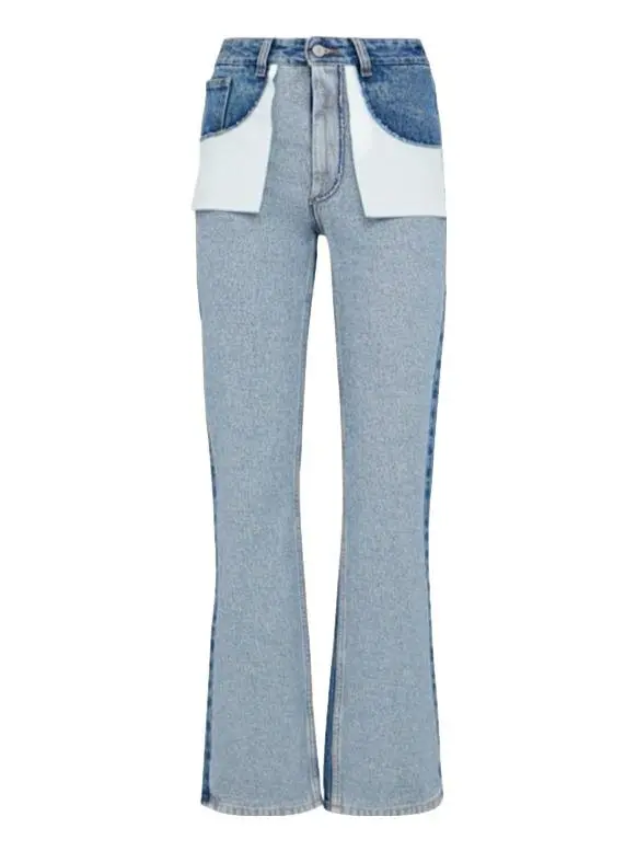 MAISON MARGIELA High Rise Straight Jeans - Blue