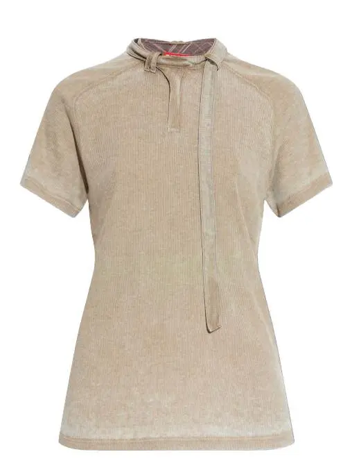 DIESEL® T-gary Tie-detail T-shirt - Beige