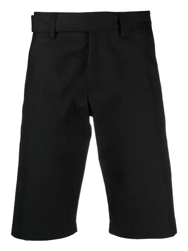 Off-White Belted Chinos Knee Length Shorts - Black