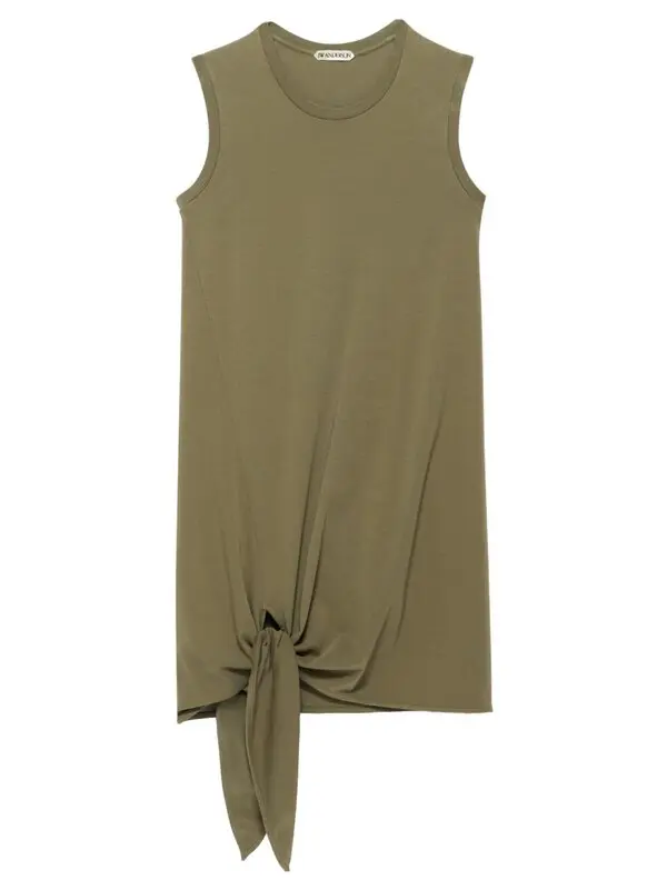 J.W.ANDERSON Jw Anderson Knotted Hem Sleeveless Dress - Khaki