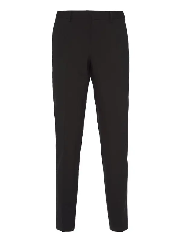 Prada Wool Belt Loop Casual Pants - Black