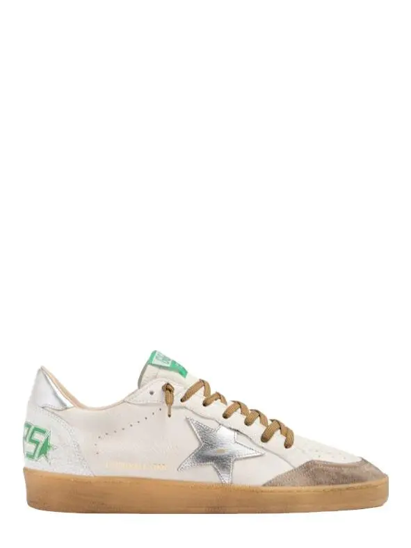 GOLDEN GOOSE Ballstar Laminated Leather Sneakers - White