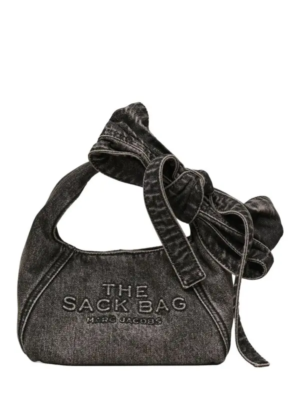 Marc Jacobs The Bow Denim Mini Sack Bag By - Black