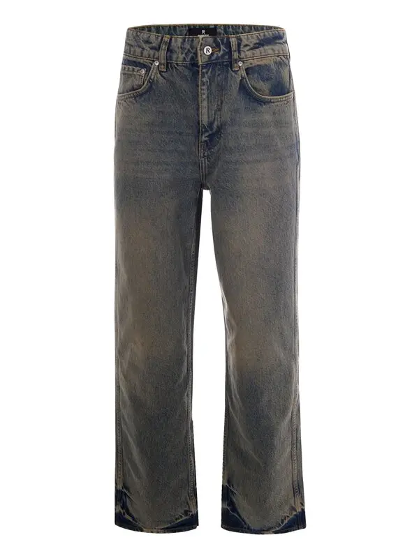 REPRESENT Logo Straight-leg Jeans - Blue