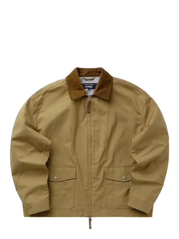 Comme Des Garçons Corduroy Collar Zip Pocket Jacket - Green