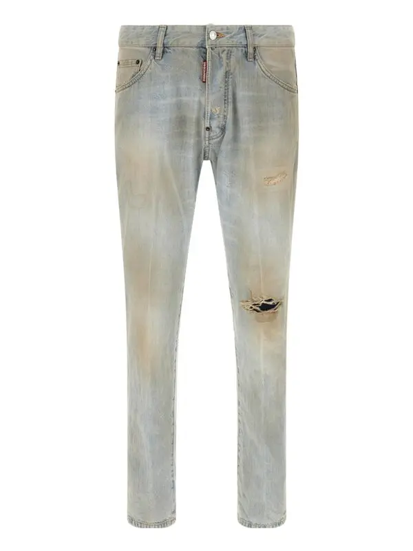 Dsquared2 Distressed Teddy Jeans - Gray