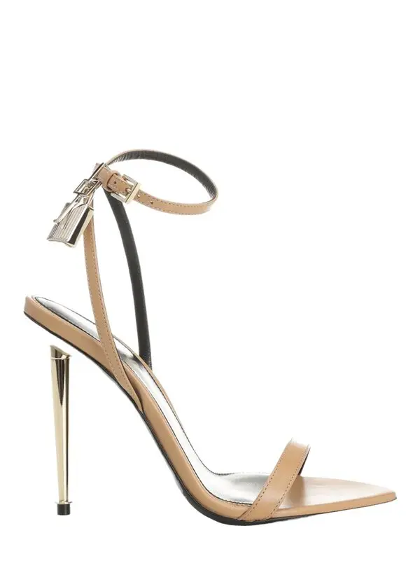 TOM FORD Lock Detail High-heeled Sandals - Nude