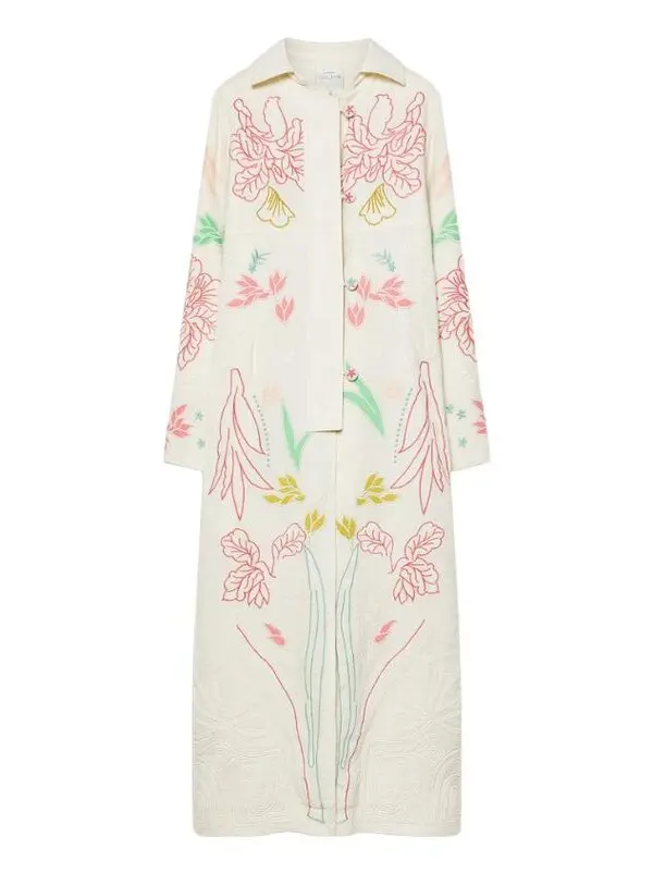 FORTE_FORTE Embroidered Velvet Coat - Rainbow