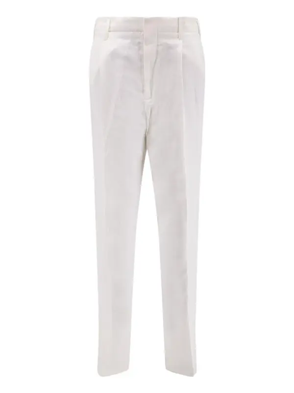 Brunello Cucinelli Pleated Tailored Trousers - White